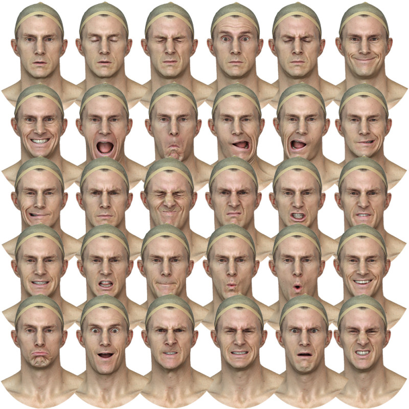 Male 3d face models | from 3d scans by 3dscanstore.com